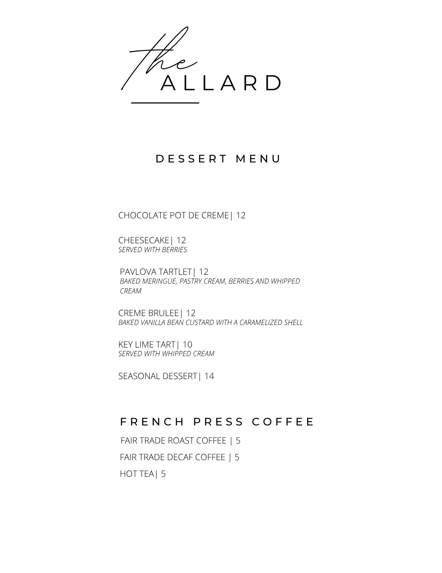 Our Menu | Click Here to Make a Reservation!